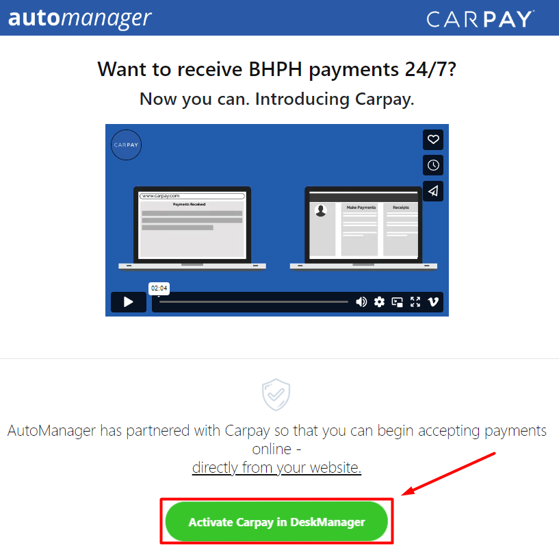 Carpay Setup – AutoManager