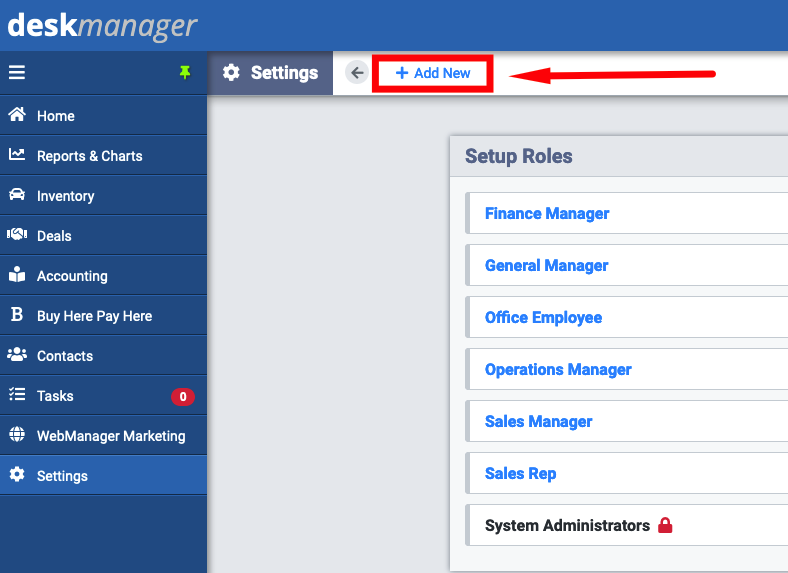 User Roles – AutoManager