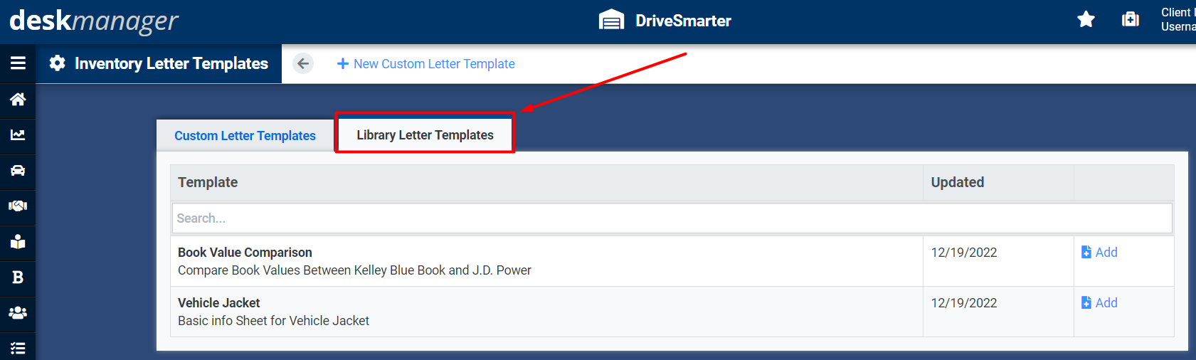 Inventory Letters Settings – AutoManager