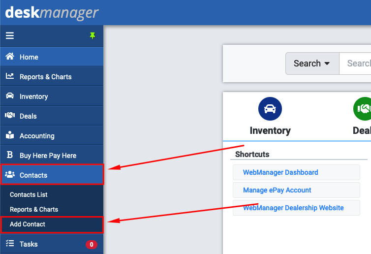 Add Contacts – AutoManager