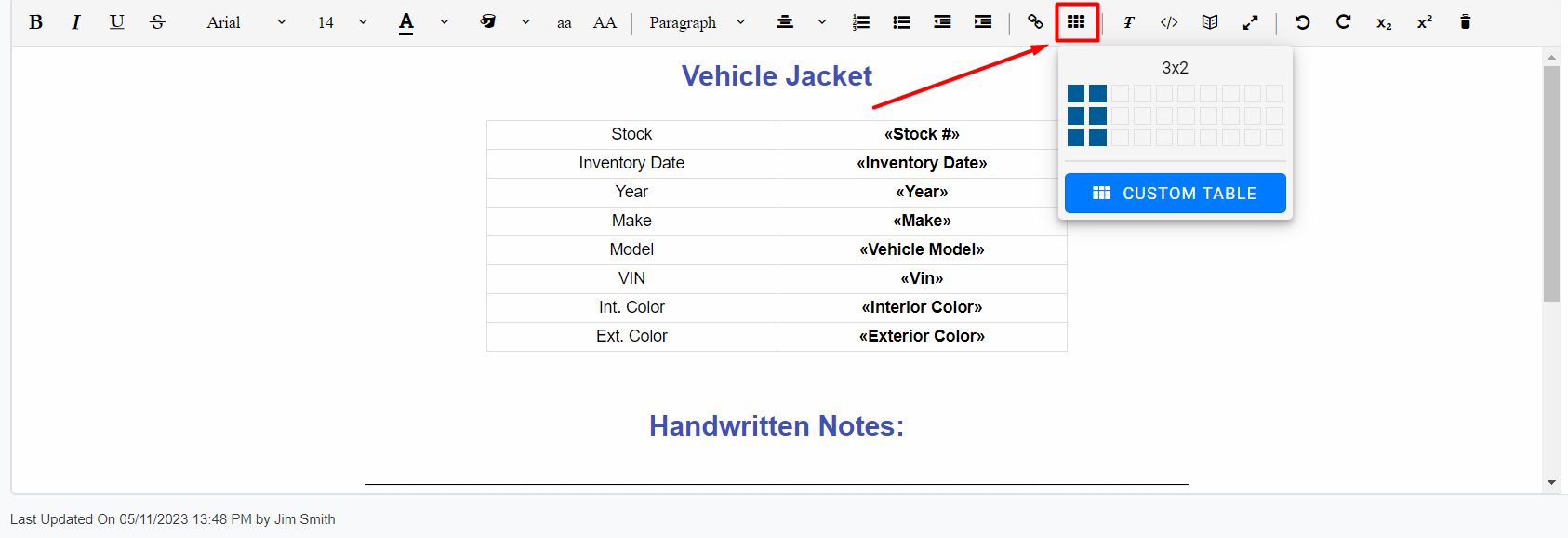 Inventory Letters Settings – AutoManager
