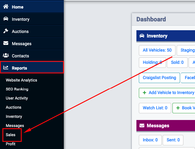 Sales Report – AutoManager