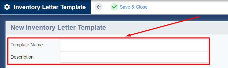 Inventory Letters Settings – AutoManager