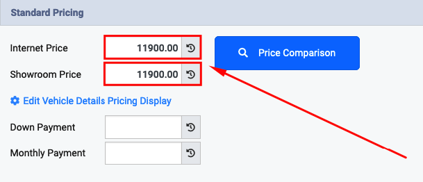 Vehicle Details – Pricing – AutoManager