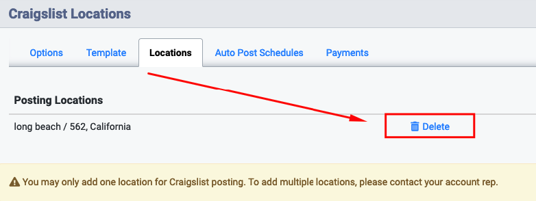 Craigslist Posting Interface – Setup Options – AutoManager