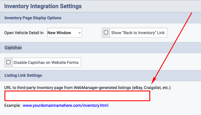 WebManager Inventory Integration Settings – AutoManager