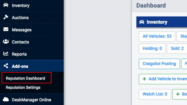 WebManager Dashboard – AutoManager
