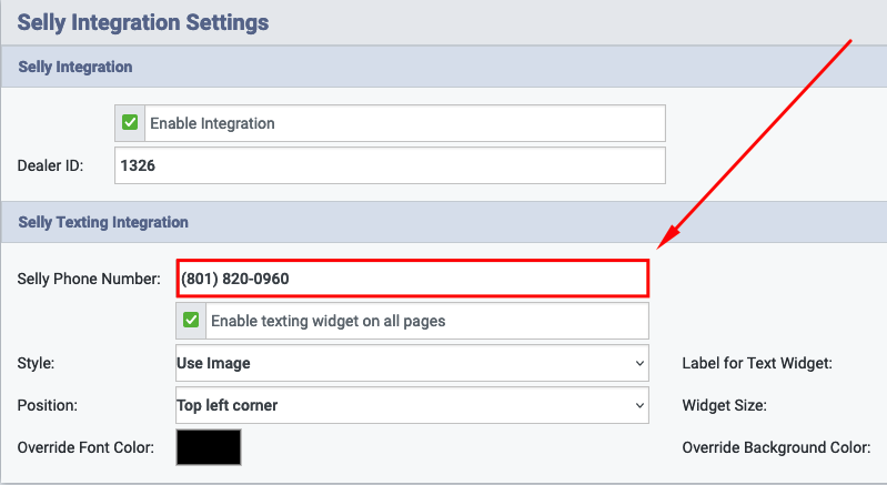 WebManager Website Texting Setup – AutoManager