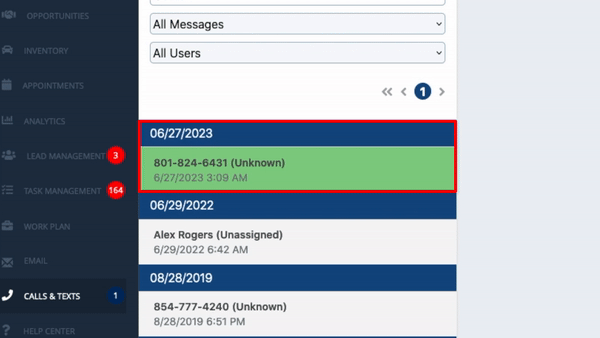WebManager Website Texting Setup – AutoManager
