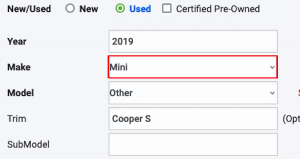 Vehicle Details – Specifics – AutoManager