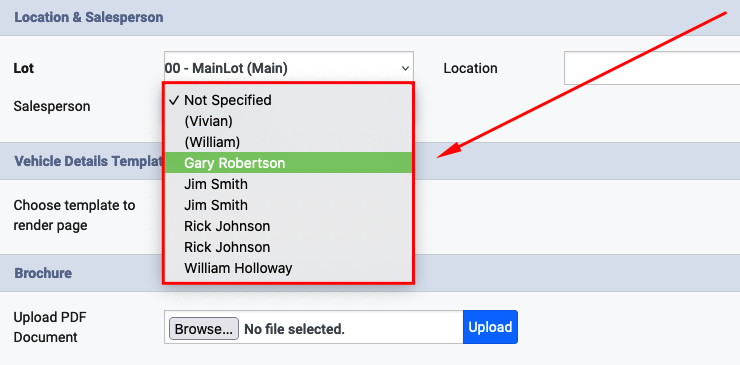 Vehicle Details – Specifics – AutoManager