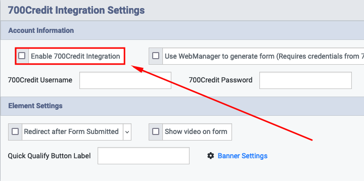 700Credit Integration Settings – AutoManager