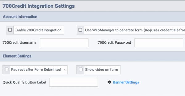 700Credit Integration Settings – AutoManager
