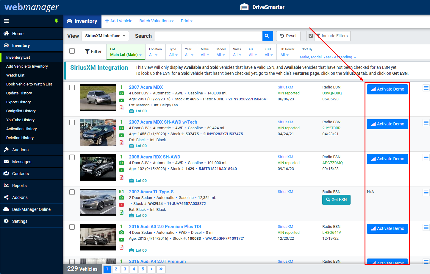 Using The SiriusXM Interface – AutoManager