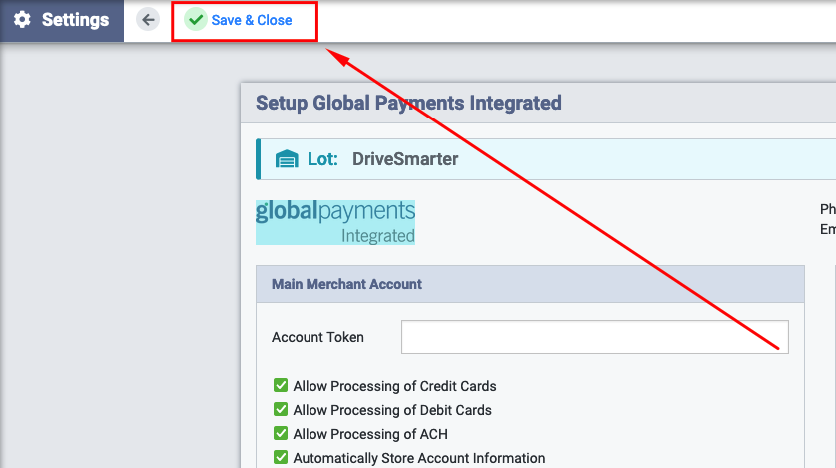 Payment Processing Setup – AutoManager