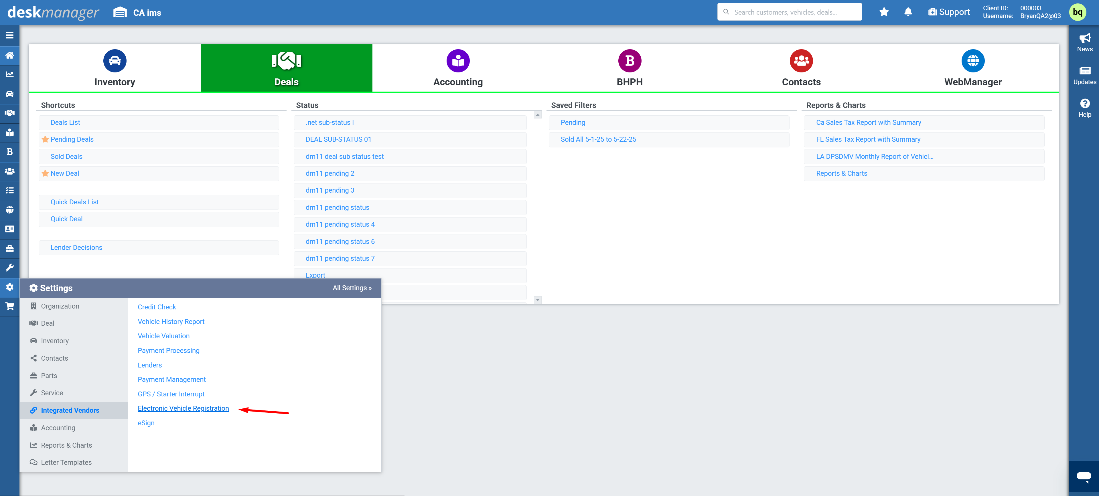 Submitting a Deal to VITU – AutoManager
