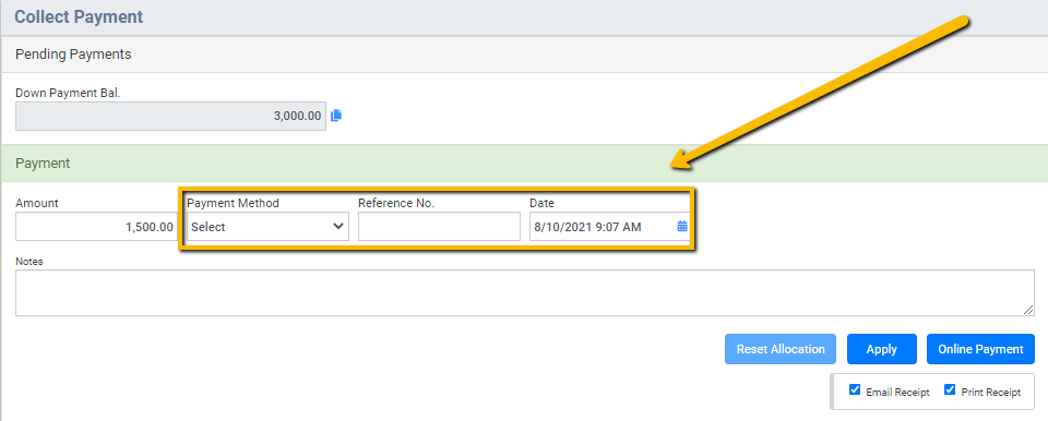 Collecting Deal Payments in DeskManager Online – AutoManager