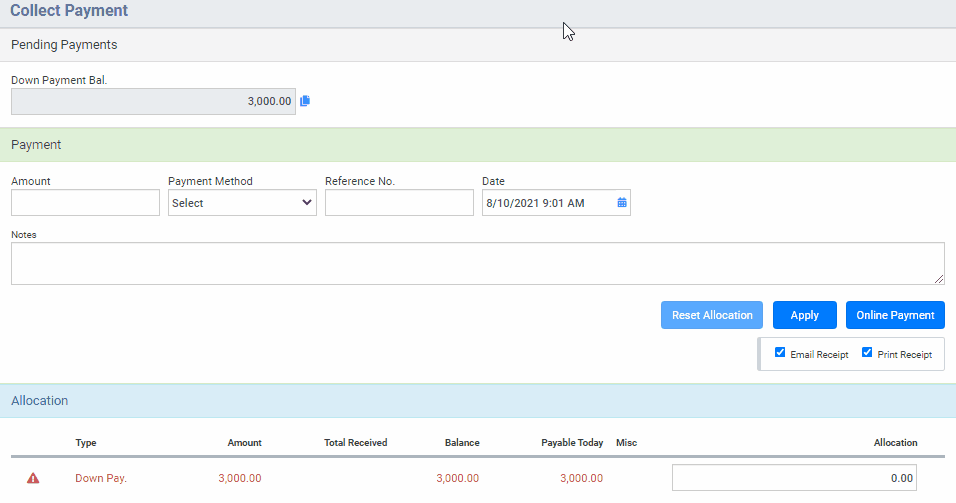 Collecting Deal Payments in DeskManager Online – AutoManager