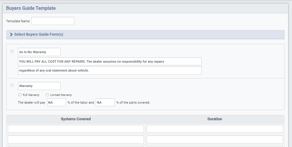 Buyer's Guides in DeskManager Online – AutoManager