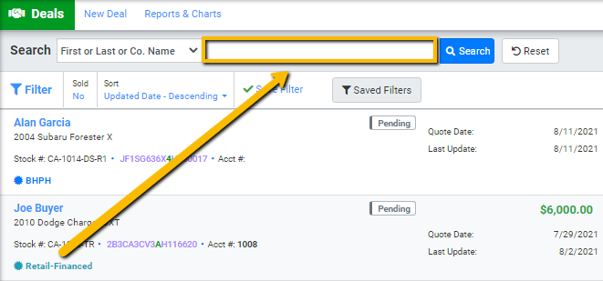 Deal List – AutoManager