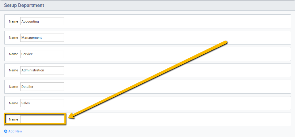 How to Add New Departments – AutoManager