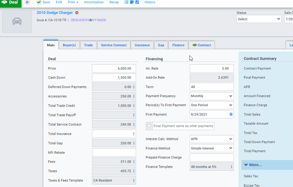 Deal Details – AutoManager
