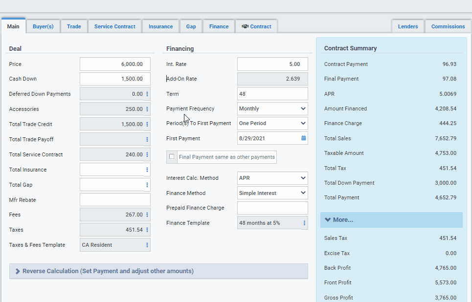 Deal Details – AutoManager