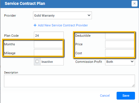Service Contract Plans – AutoManager