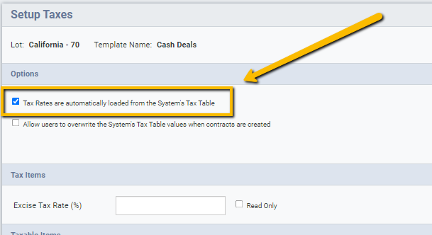 Taxes & Fees Templates – AutoManager