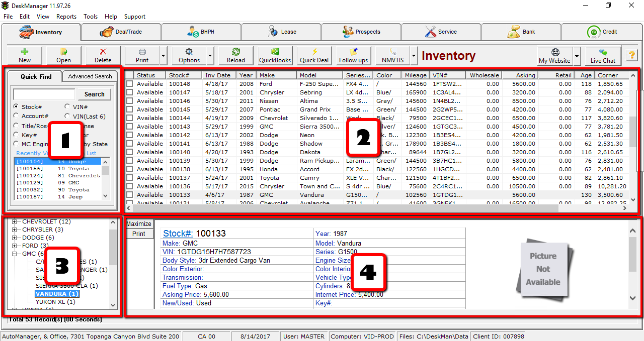 Inventory List – AutoManager