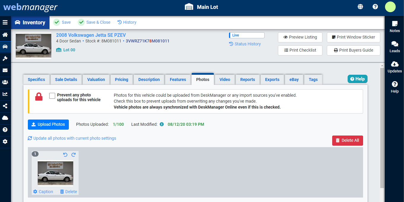 Vehicle Details – Photos – AutoManager