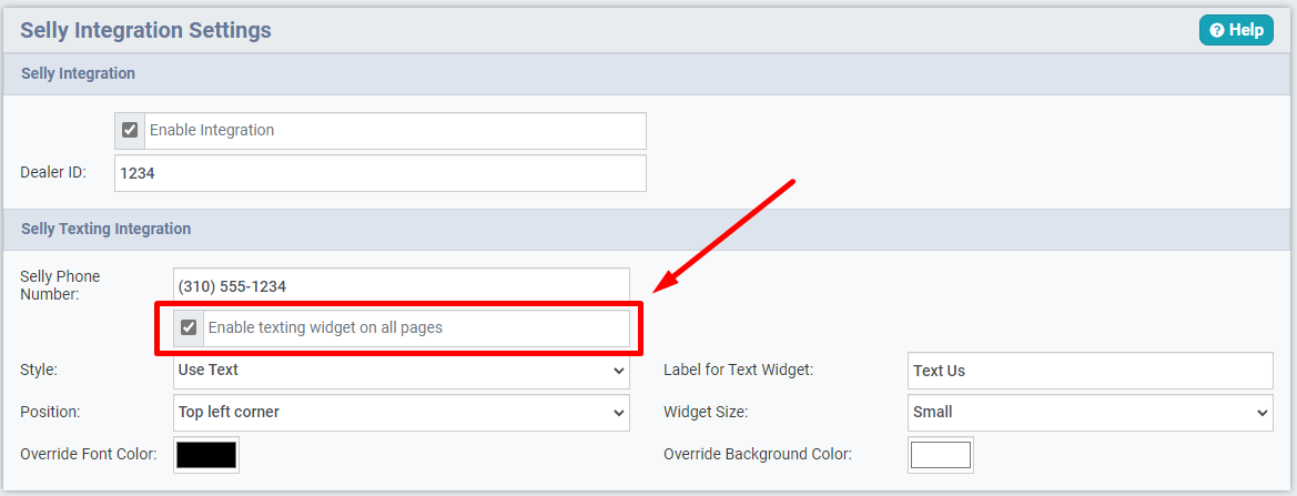 WebManager Website Texting Setup – AutoManager