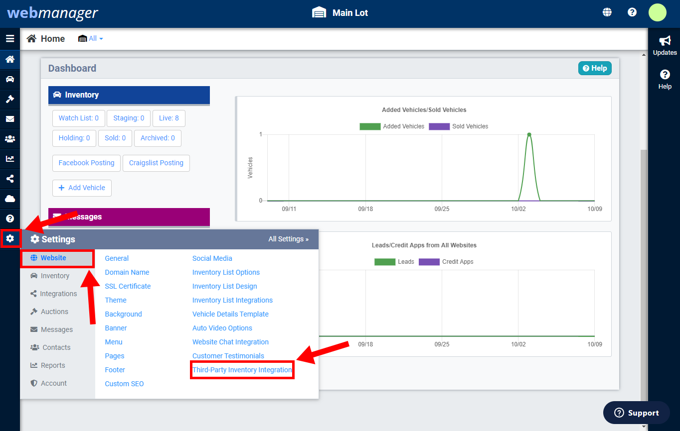 WebManager Inventory Integration Settings – AutoManager