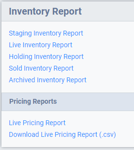 Inventory Reports – AutoManager